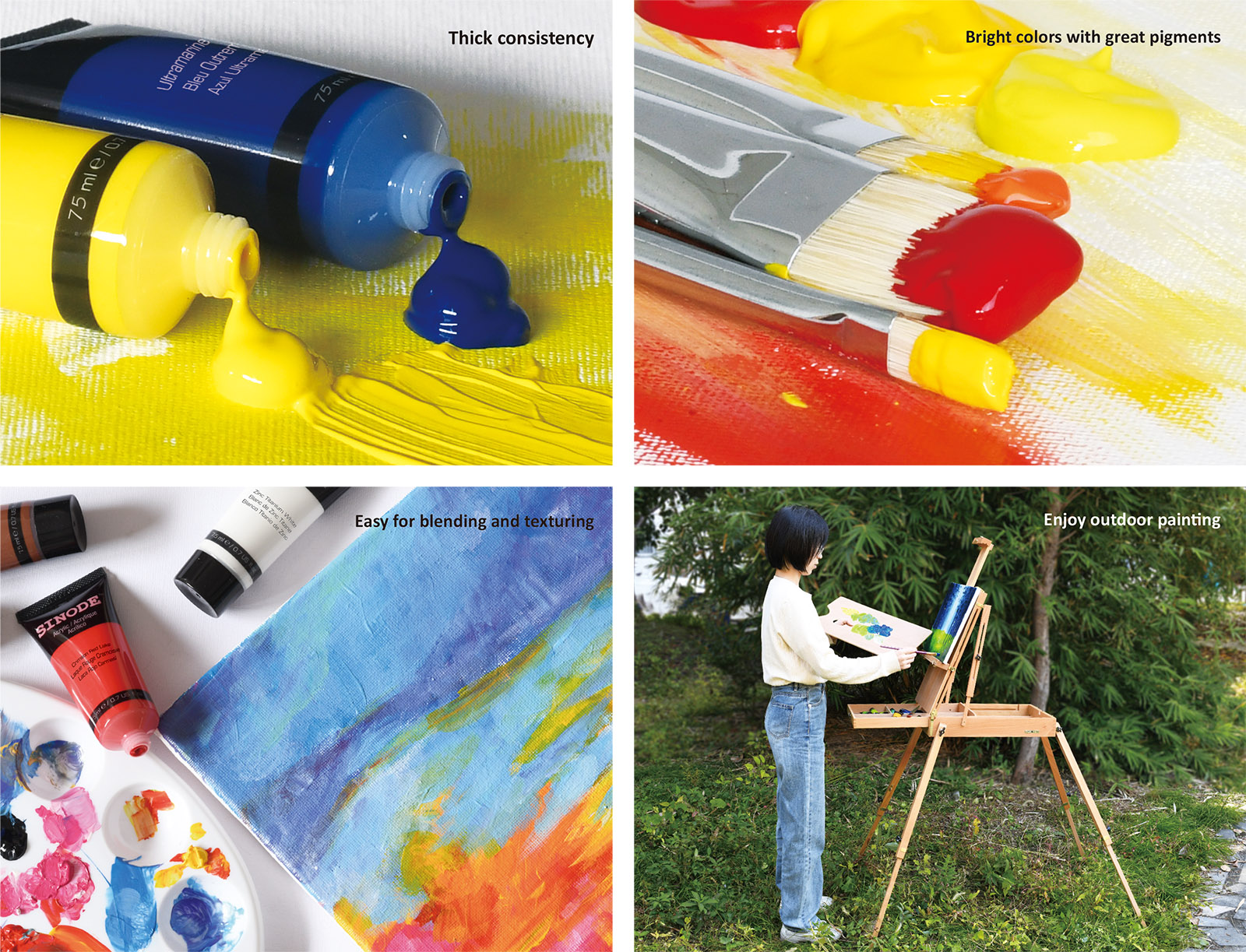 24pc 22ml acrylic paint color box set | SINODE